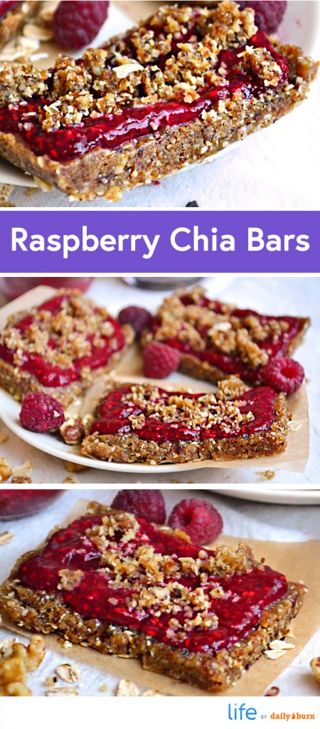 No-Bake Raspberry Chia Breakfast Bar Recipe | Life by Daily Burn